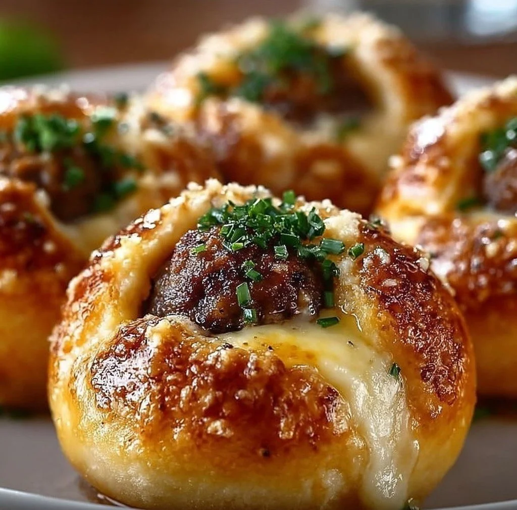 Garlic Parmesan Cheeseburger Bombs